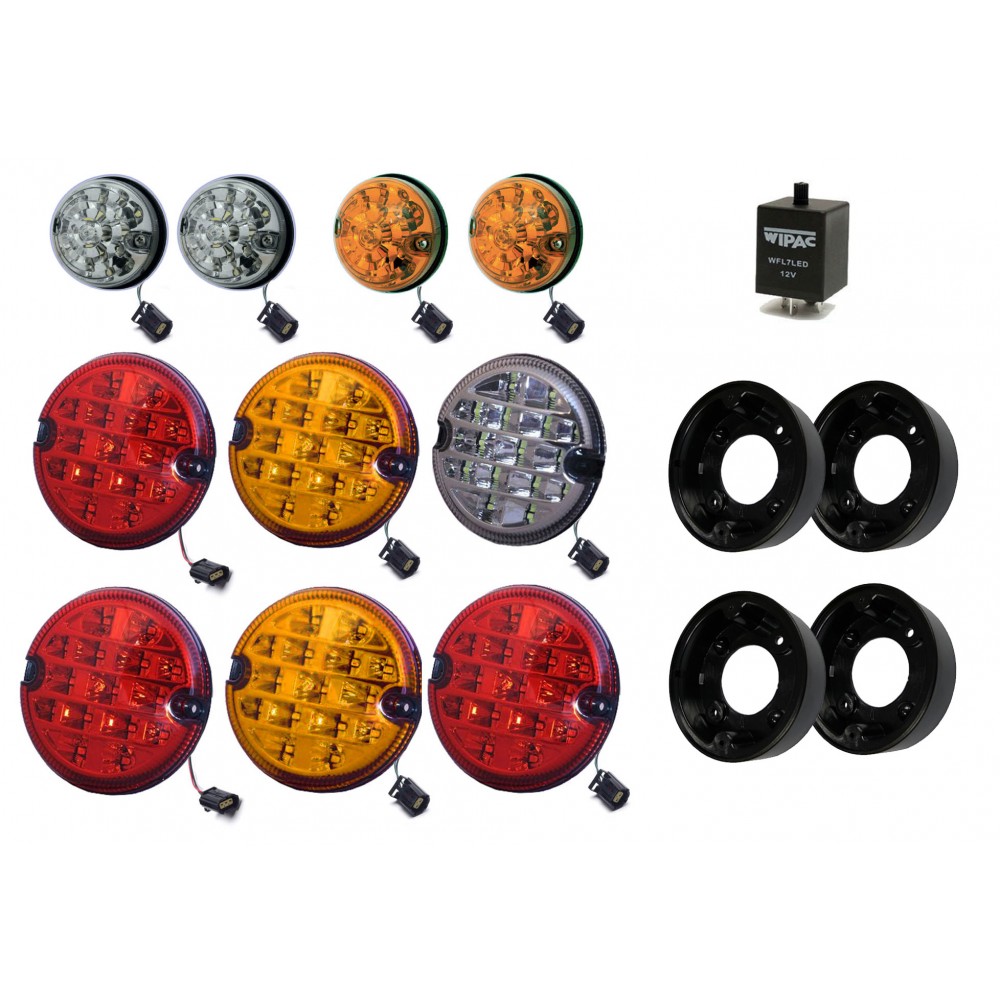 Land Rover Defender - 10 piece 95mm NAS Style LED Lamp Upgrade Kit ...